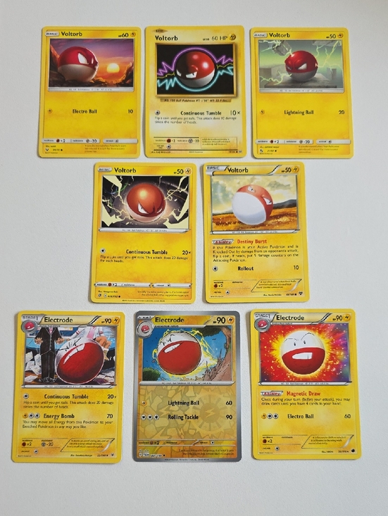 Pokemon | Toys | Pokemon Electrode And Voltorb Cards | Poshmark